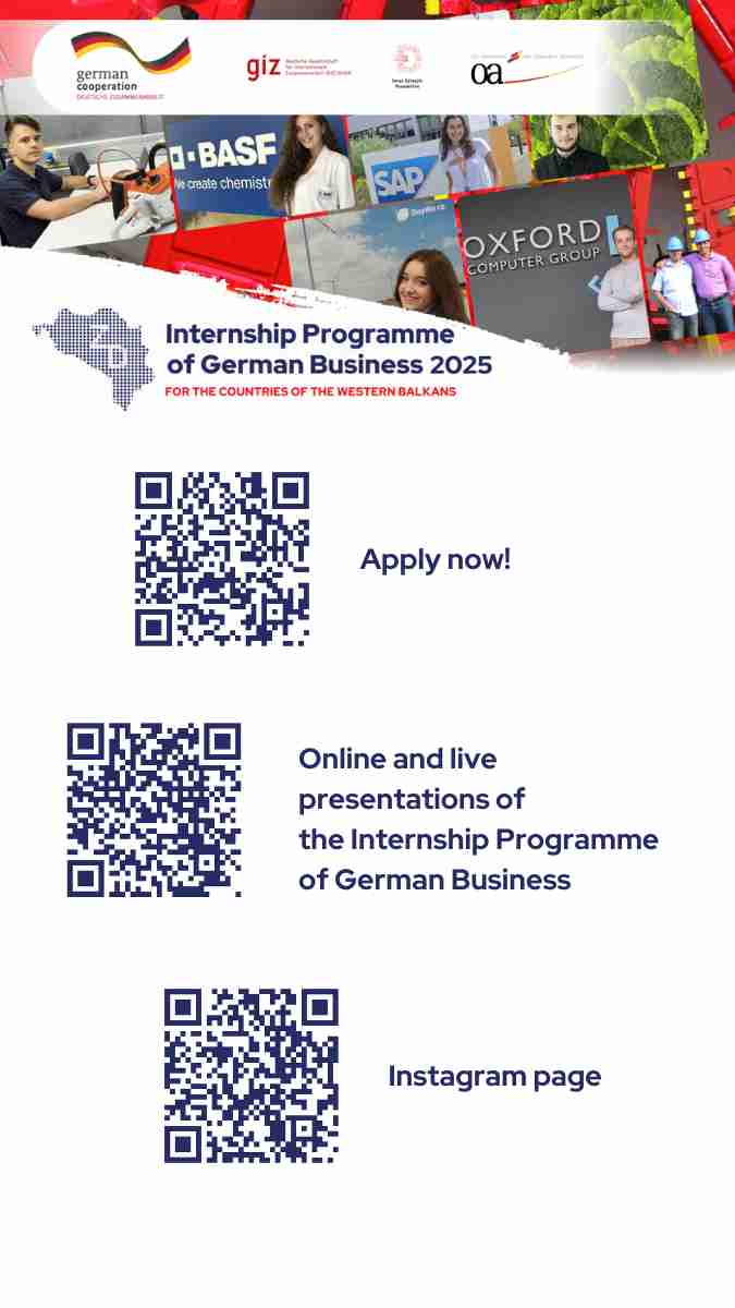 Internship Programme of German Business 2025 | Univerzitet u Sarajevu